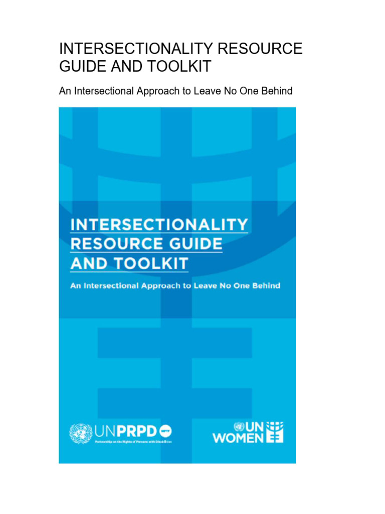 Intersectionality Resource Guide and Toolkit Large Print en | PDF ...