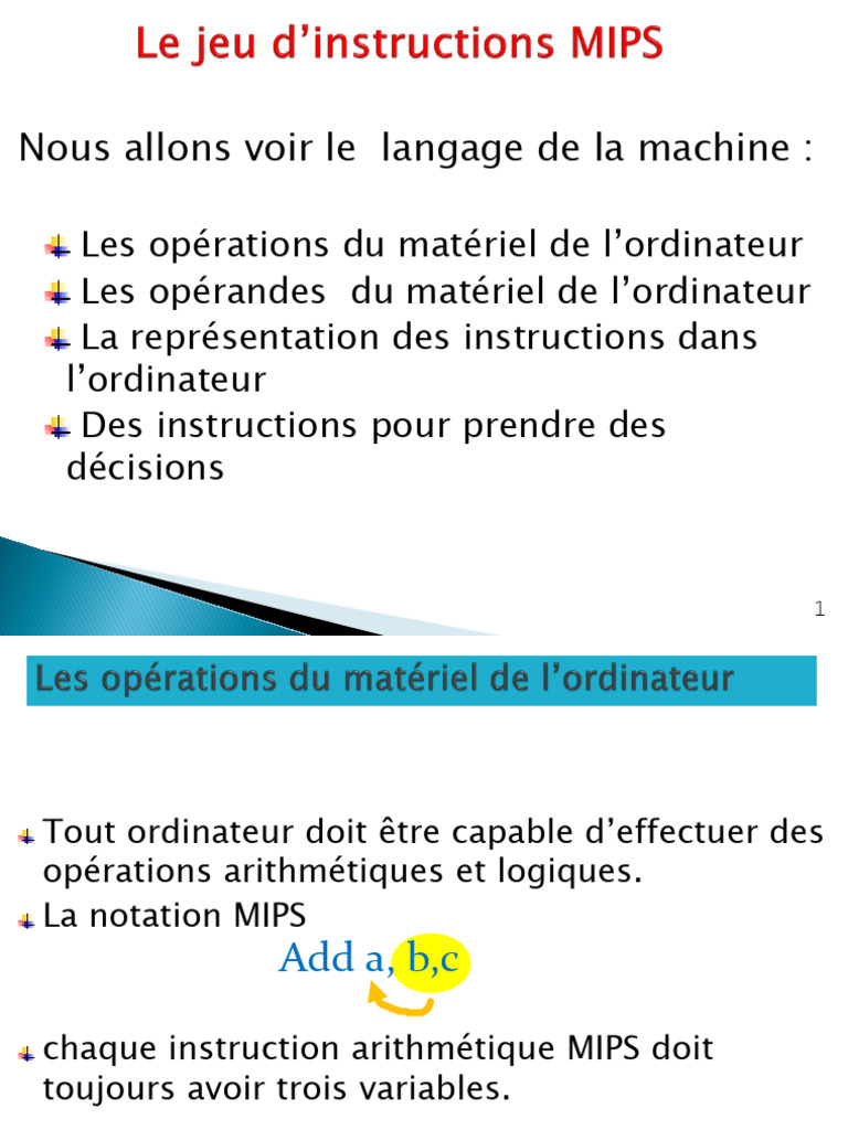 Formats Instructions MIPS | PDF