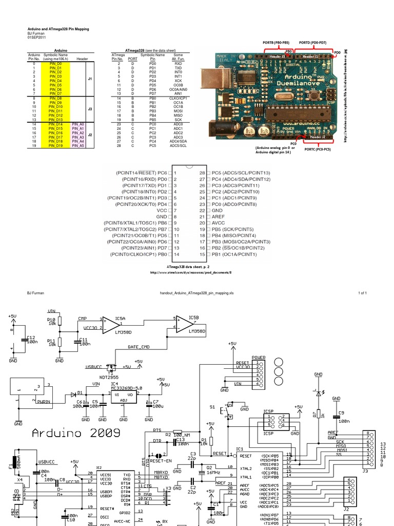 ATmega328P Pin Mapping for Arduino | PDF