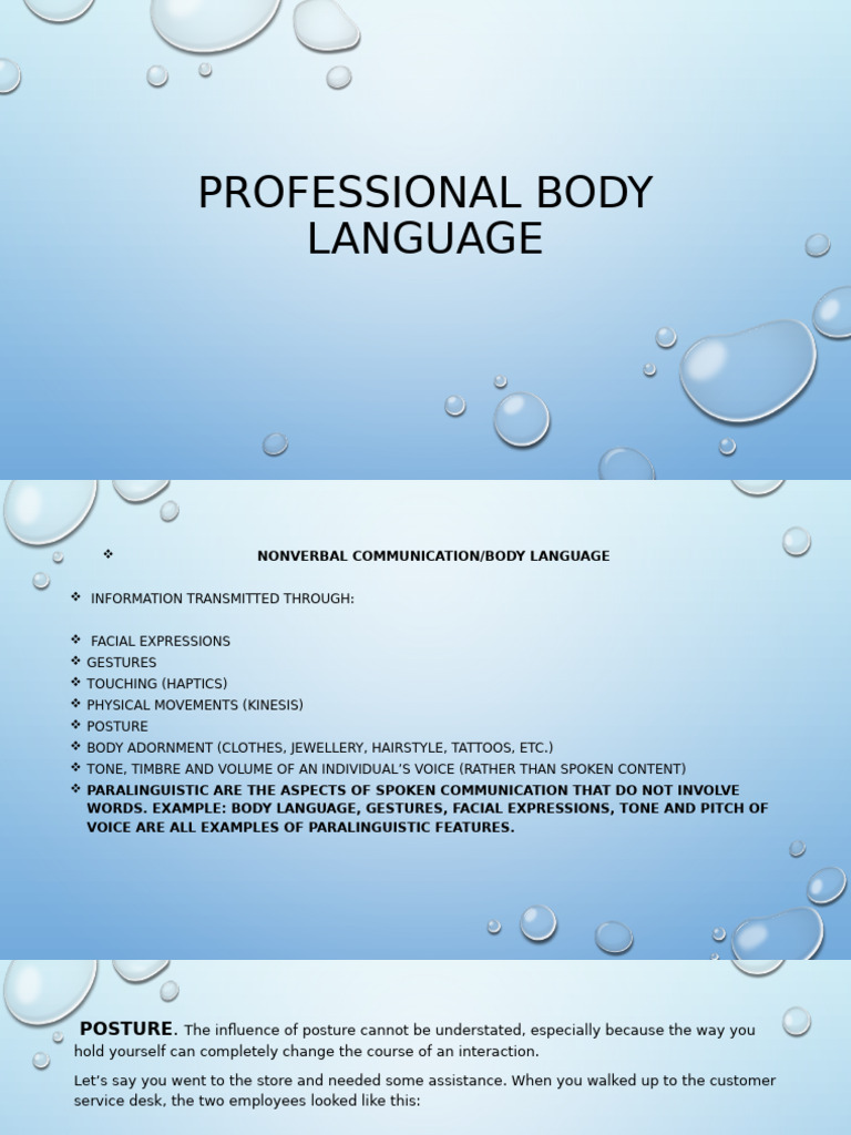 Business Body Language | PDF