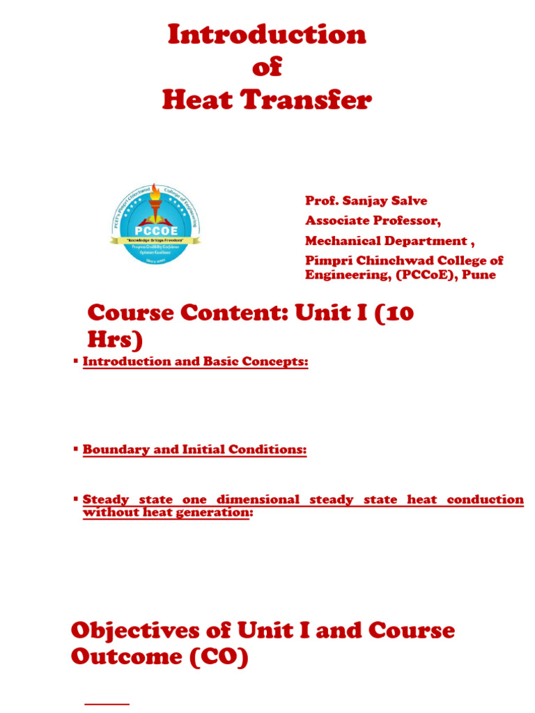 Introduction of Heat Transfer Unit 1&2 | PDF