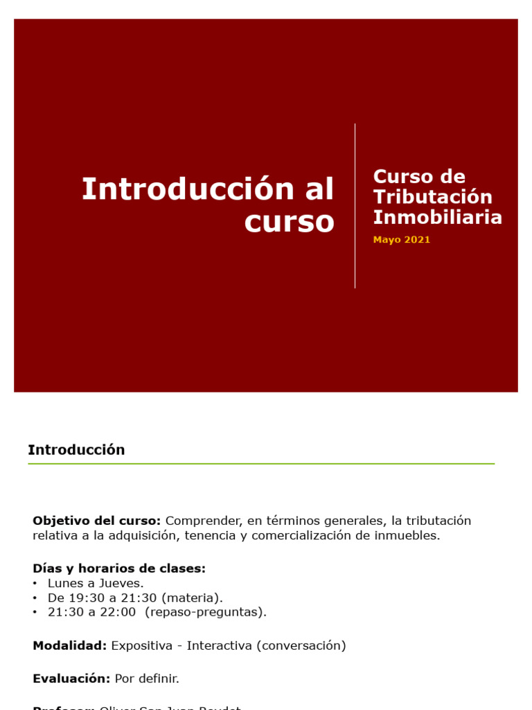 Introducción al curso | PDF Introducción al curso | PDF