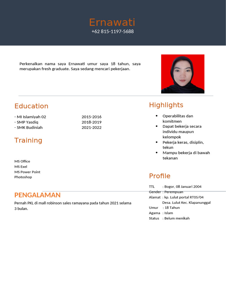CV Ernawati | PDF