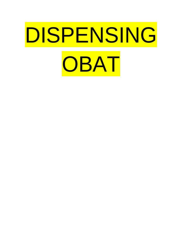 Dispensing Obat | PDF