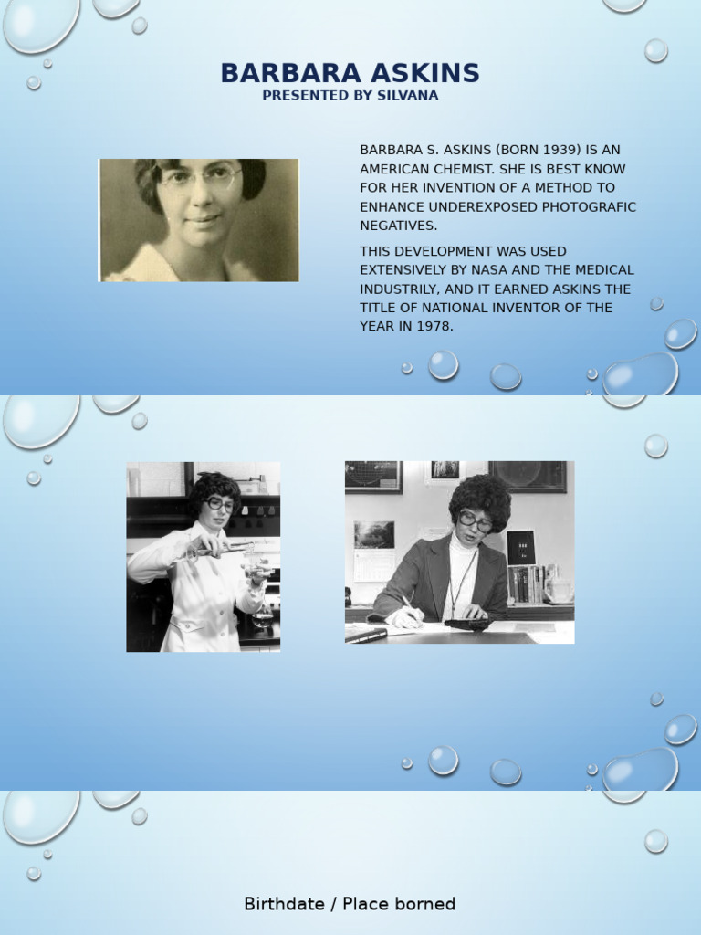 Barbara Askins: Inventora de Fotografía | PDF | Ciencias sociales | Arte
