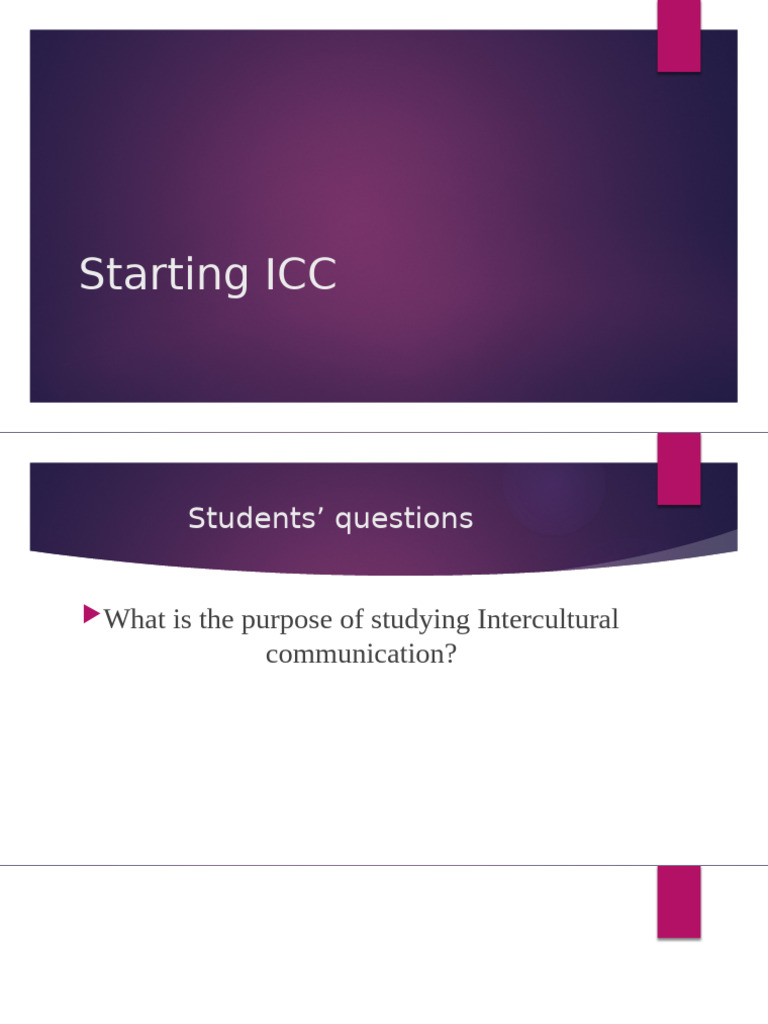 Starting ICC 2 | PDF