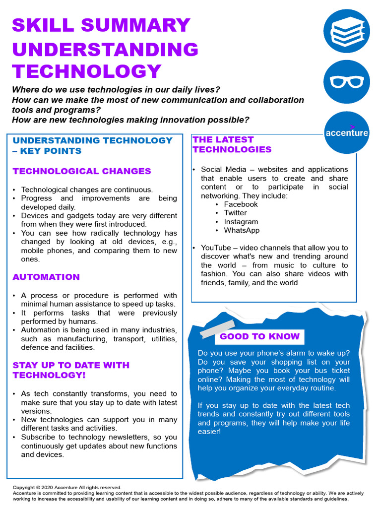 UT1 Skills Summary Understanding Technology | PDF