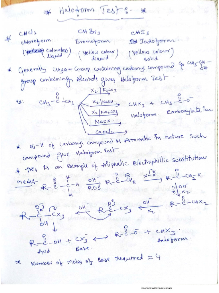 Haloform Test | PDF