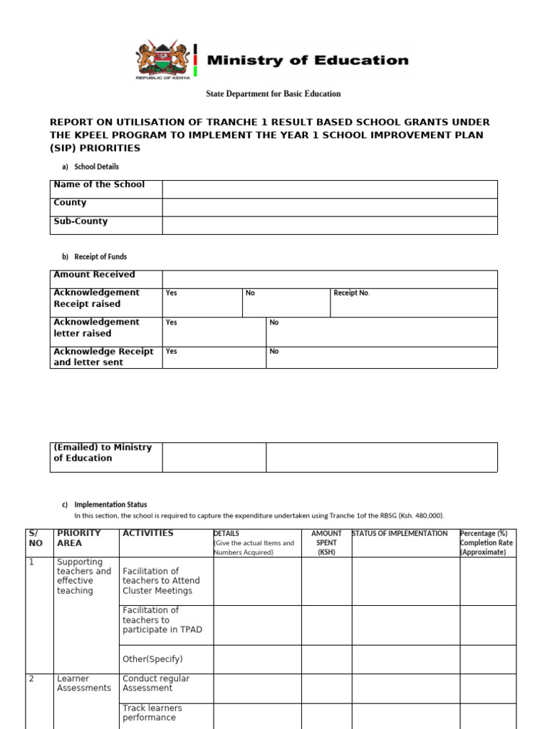 Data Collection Tool - Implementation of RBSG | PDF
