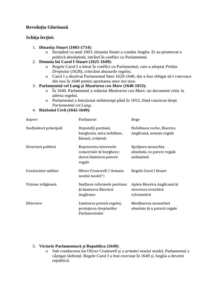 Revolutia Glorioasa CGPT | PDF