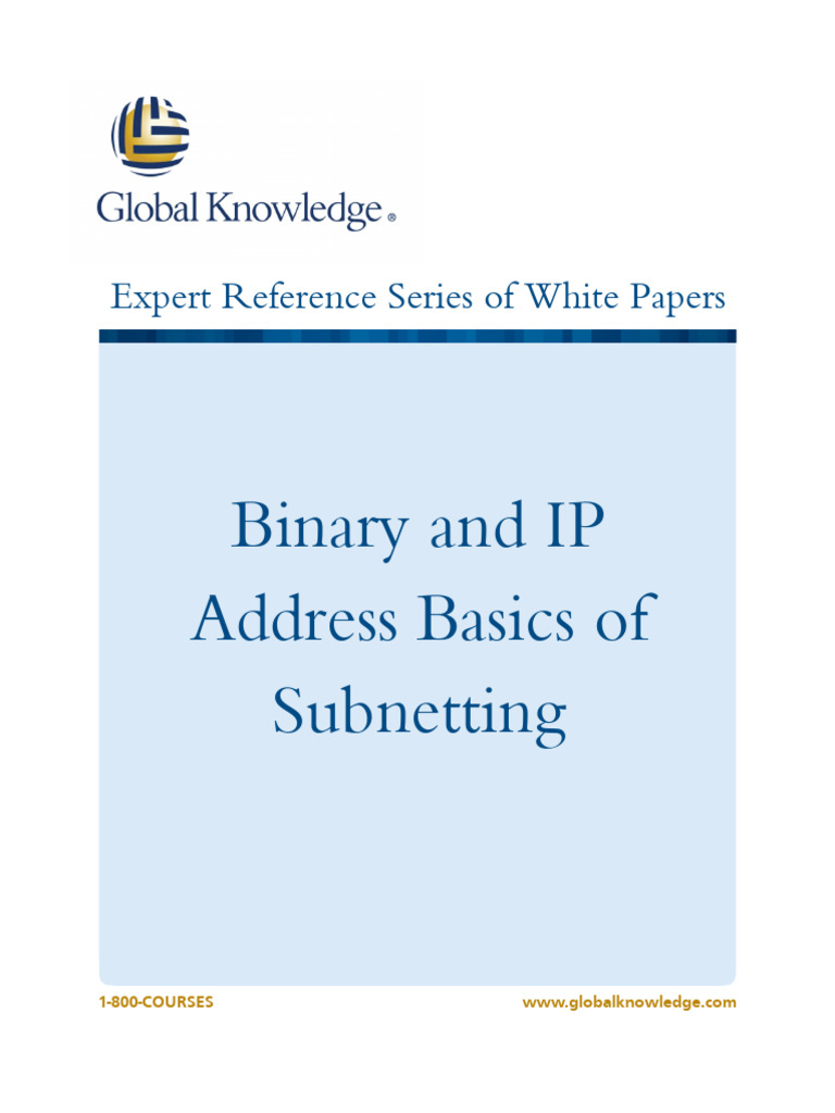 WP Binary and Ip Address Basics of Subnetting | PDF