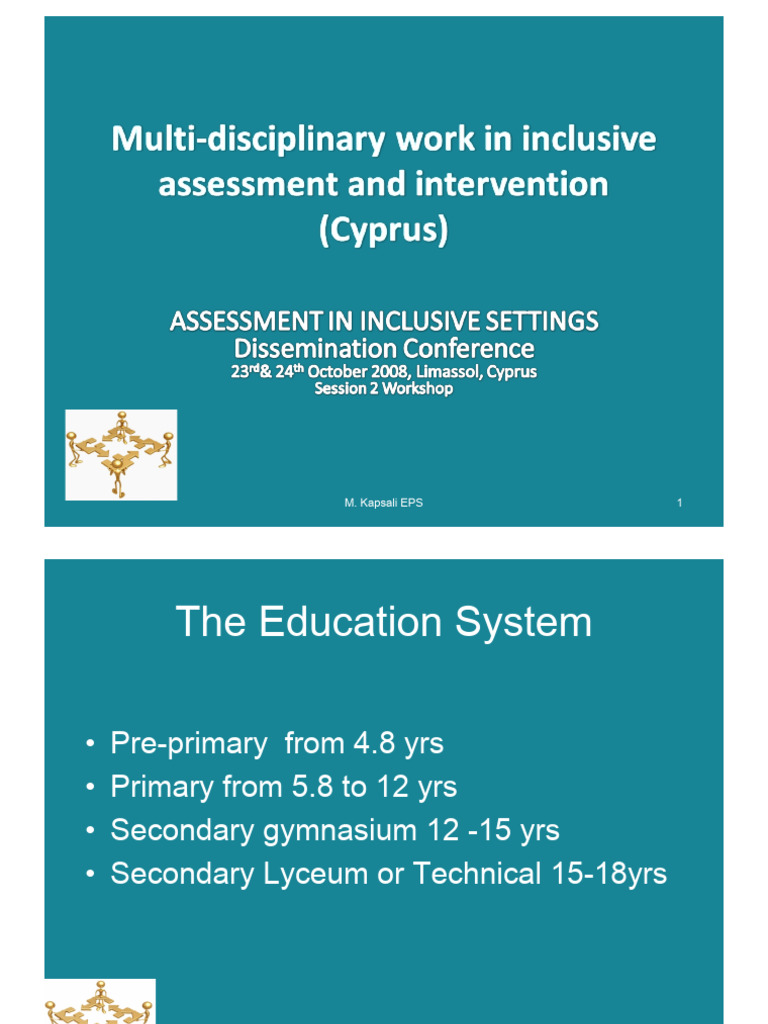 Multidisciplinary Work in Inclusive Assessment | PDF | Teachers ...