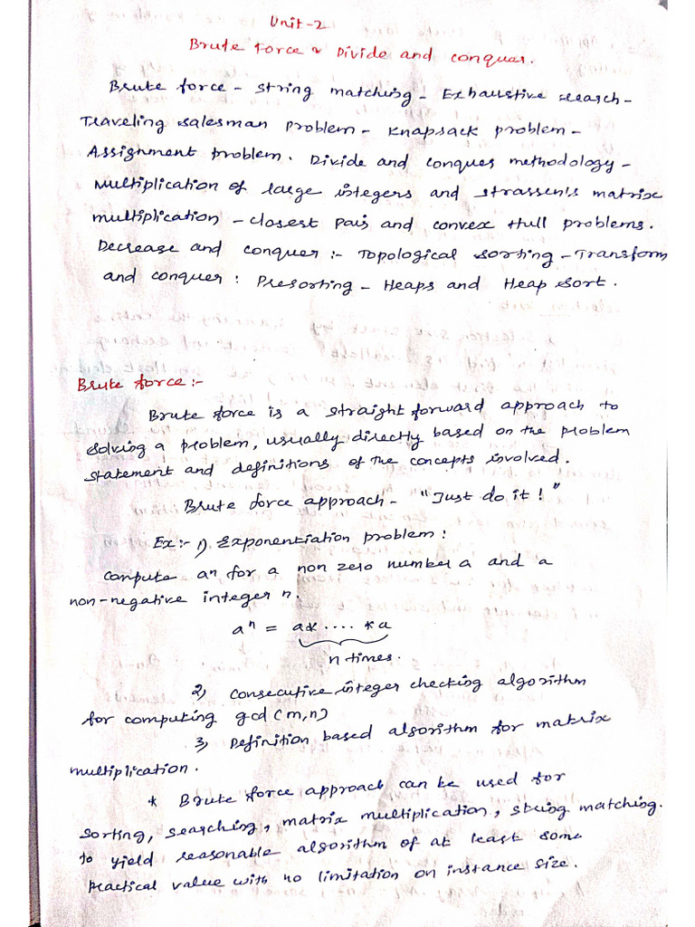 Design and Analysis of Algorithm (DAA) Notes | PDF Design and Analysis of Algorithm (DAA) Notes | PDF