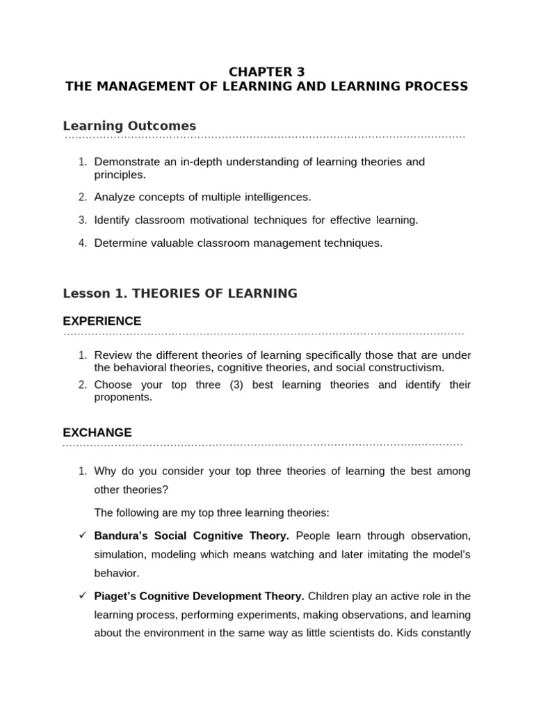 Chapter-3.-The-Management-of-Learning-and-Learning-Process | PDF