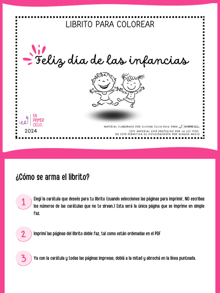 Librito para Colorear Infancias@ENPRIMERCICLO | PDF