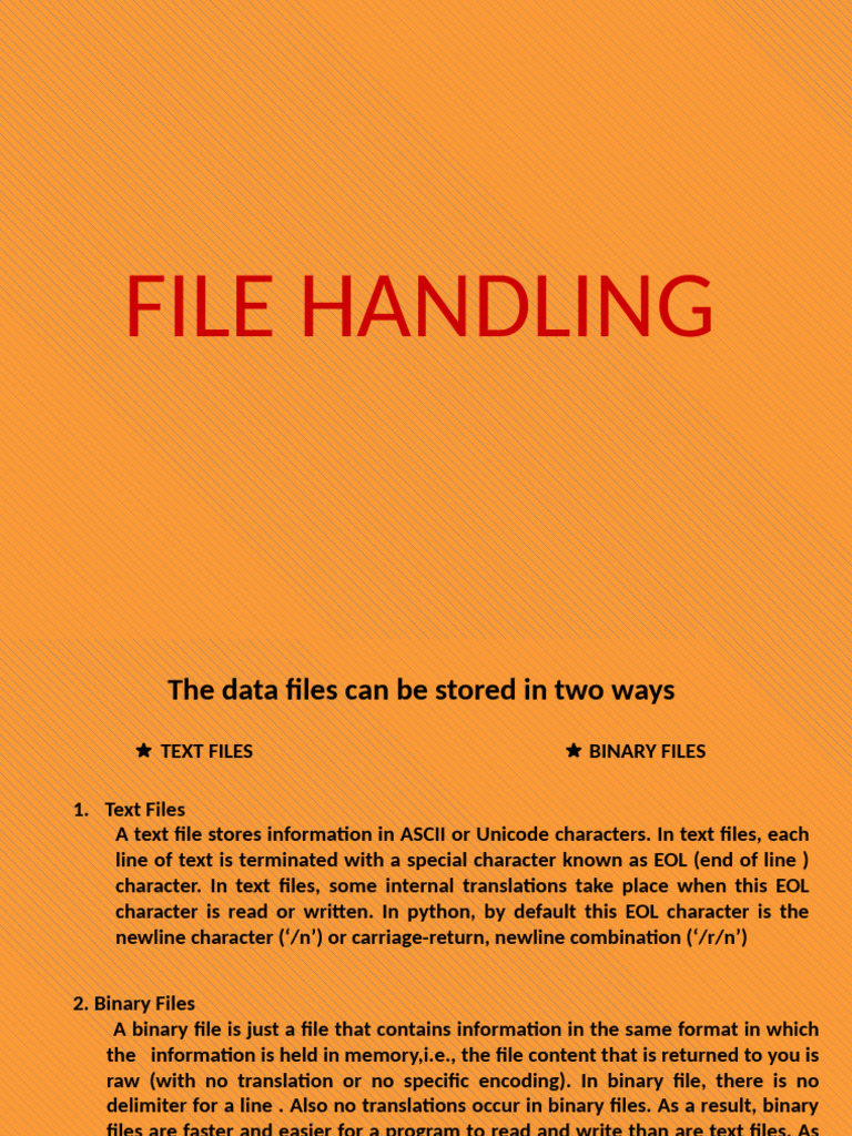 File Handling | PDF