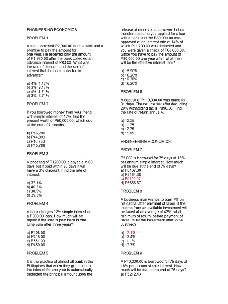 Simple and Compound Interest Additional Download | PDF