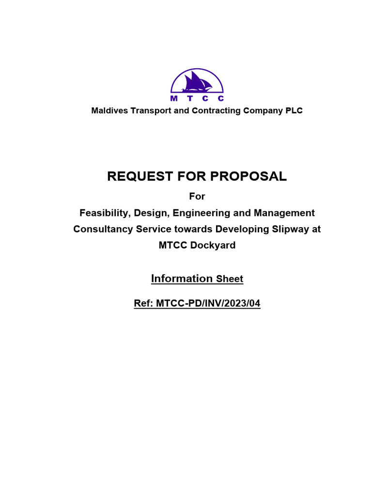 Slipway Development RFP for MTCC | PDF | Request For Proposal | Crane ...