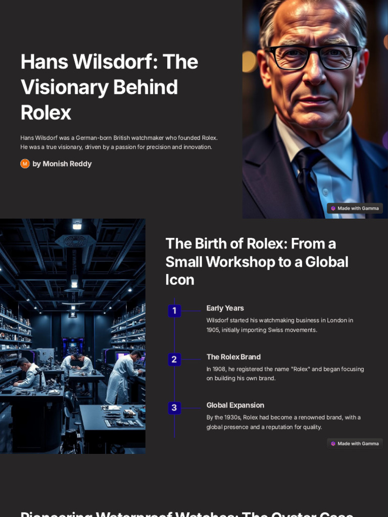 Hans-Wilsdorf-The-Visionary-Behind-Rolex | PDF