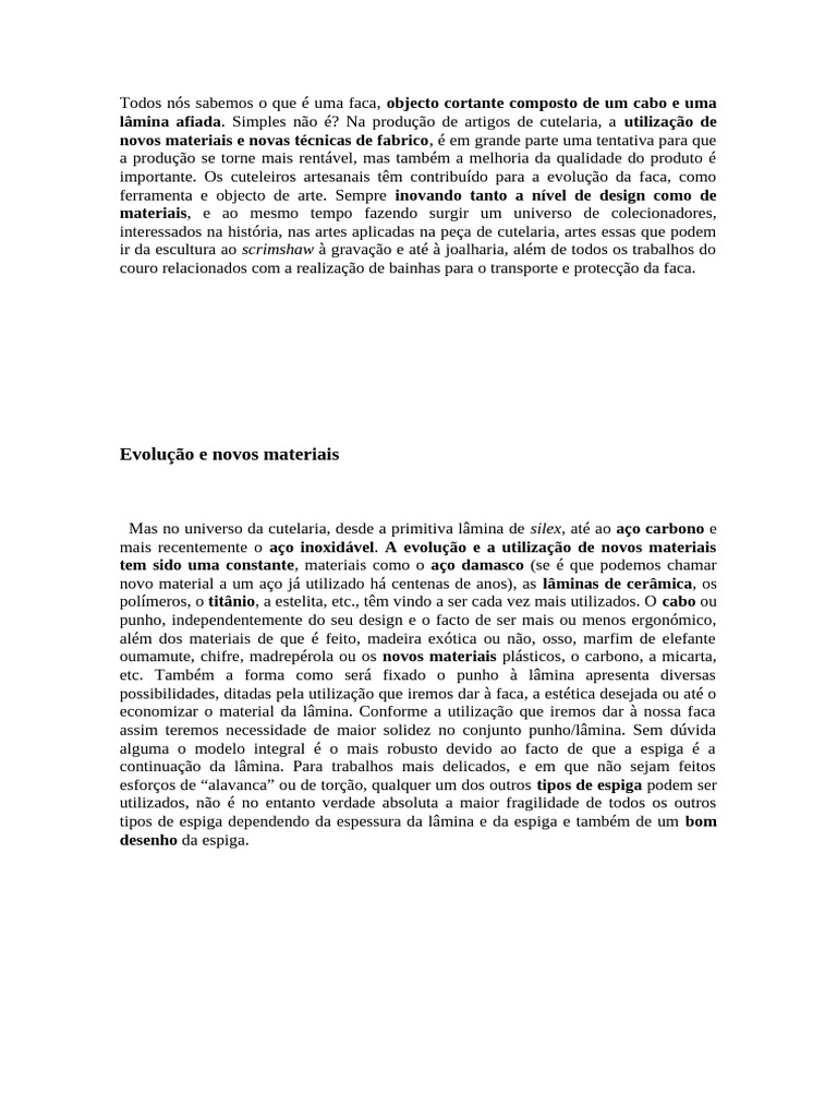 Anatomia Da Faca | PDF