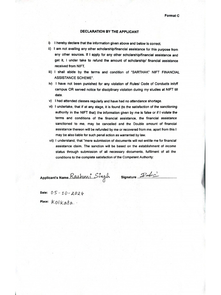 Declaration form | PDF