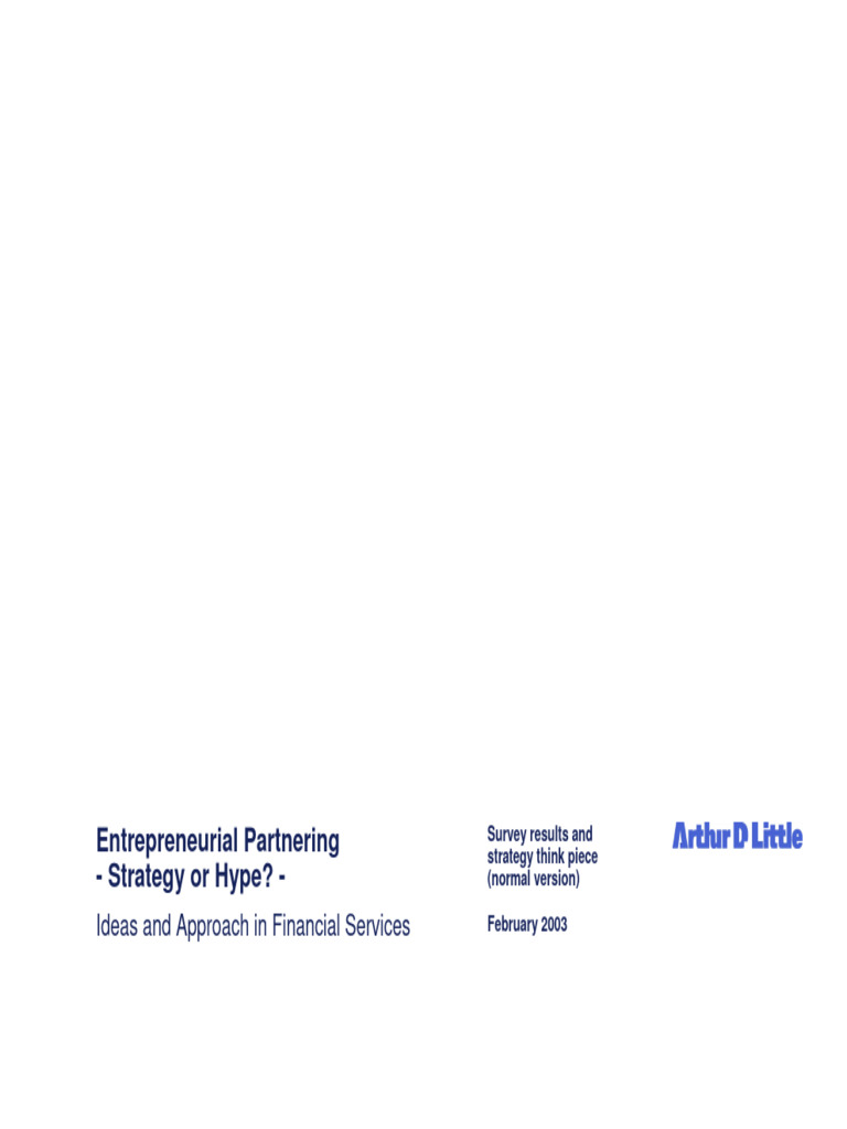 Entrepreneurial Partnering | PDF