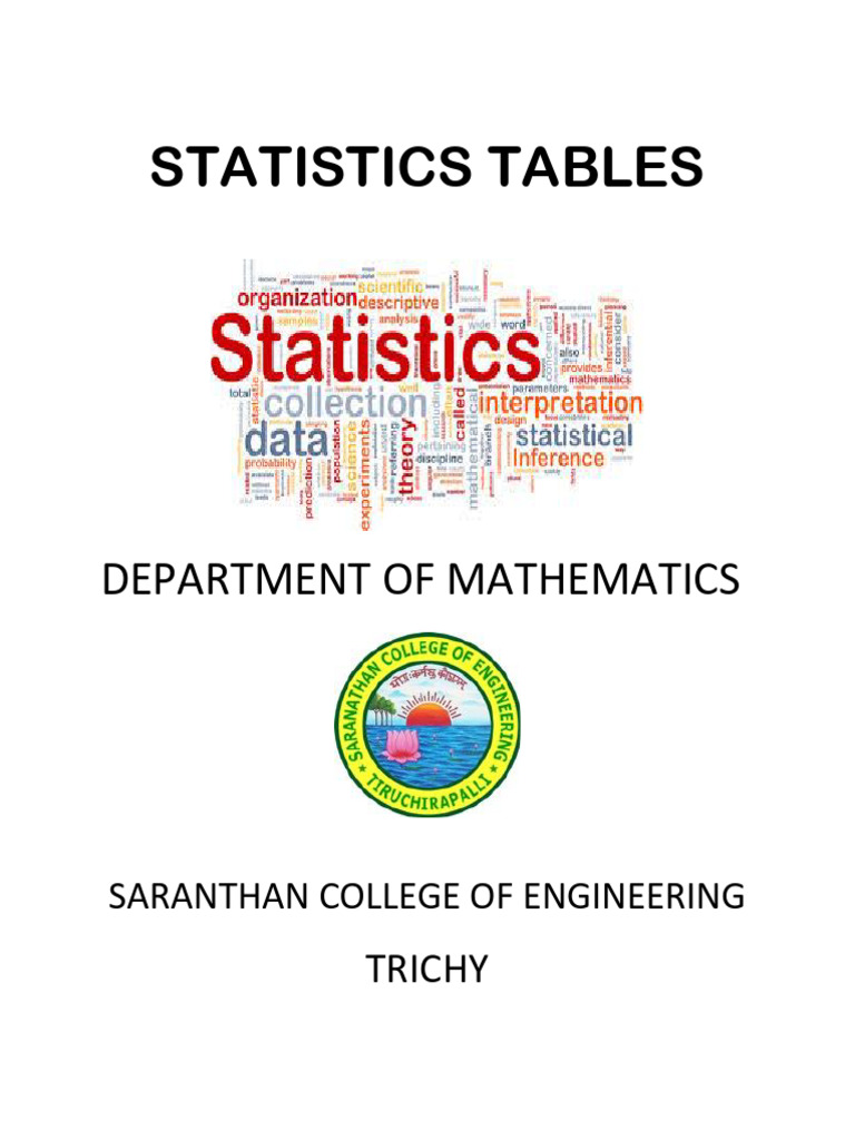 2023 Statistics Table | PDF