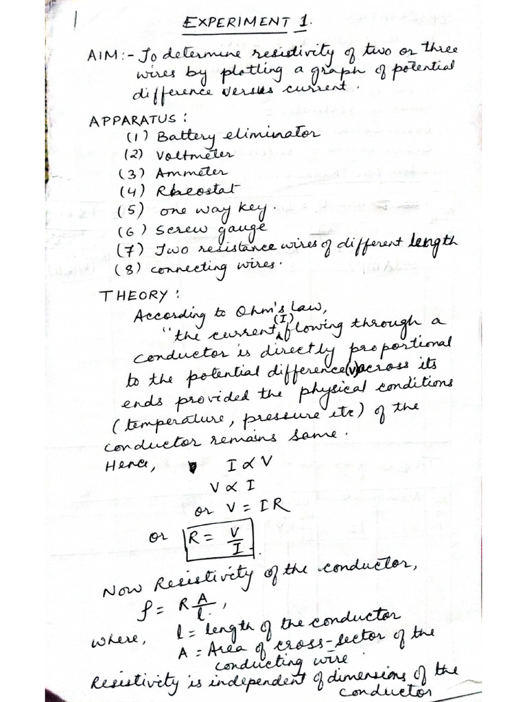 Expt No 1 Class 12 | PDF