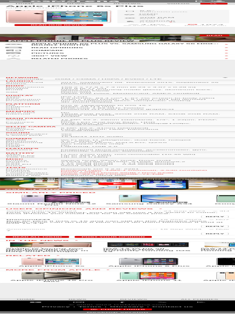 Apple Iphone 6s Plus - Full Phone Specifications | PDF