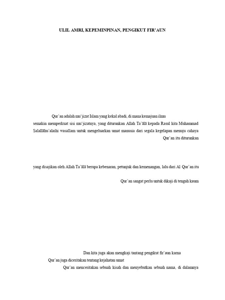 Ulil Amri Auliya Nur Salama PDF | PDF