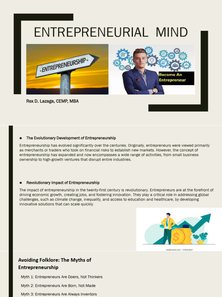MODULE 1 ENTREPRENEURIAL MIND | PDF