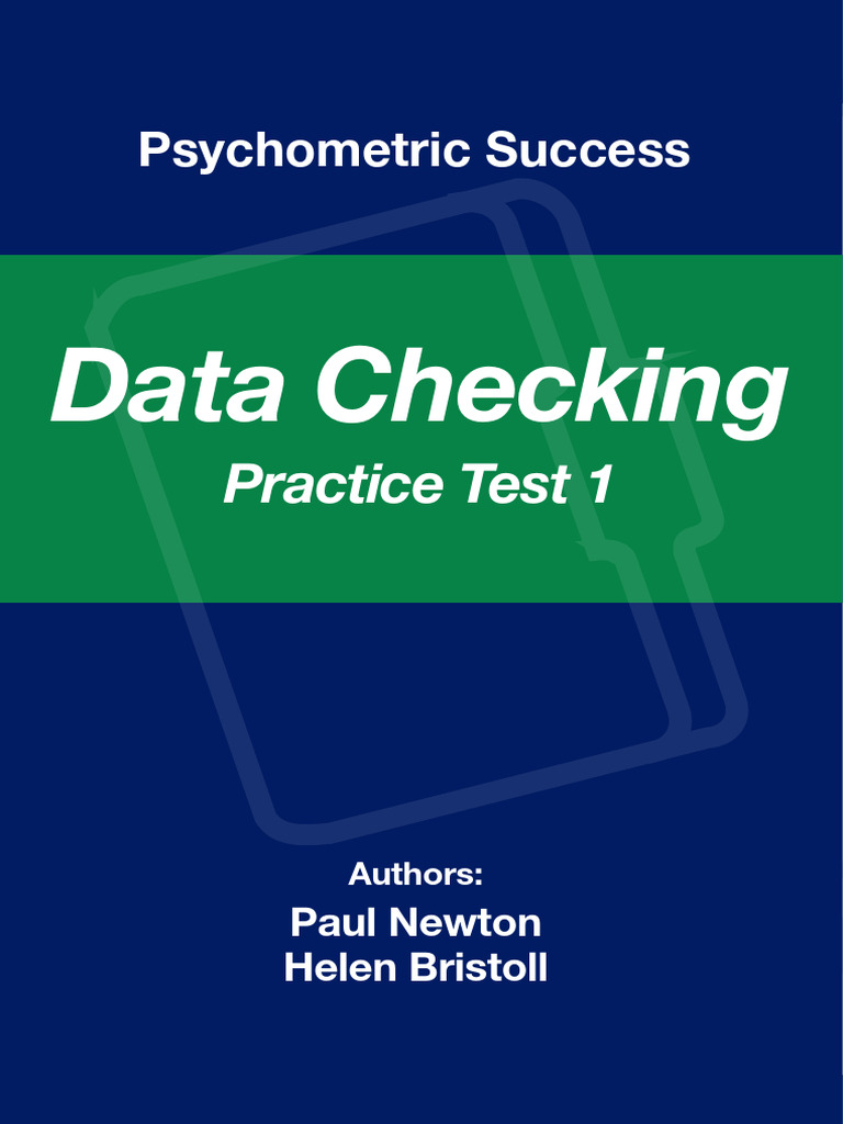 Psychometric Success Data Checking - Practice Test 1 | PDF