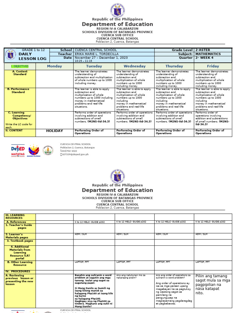 Q2-WEEK4-dll-MATH-2023-2024 | PDF