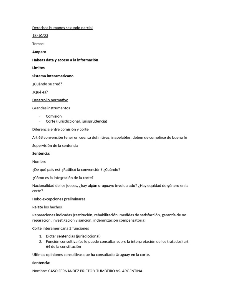 Derechos humanos segundo parcial | PDF