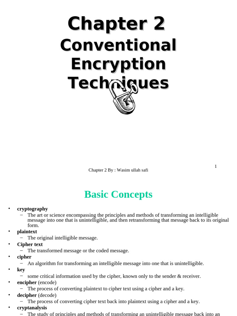 Conventional Encryption Techniques | PDF | Cryptography | Cipher