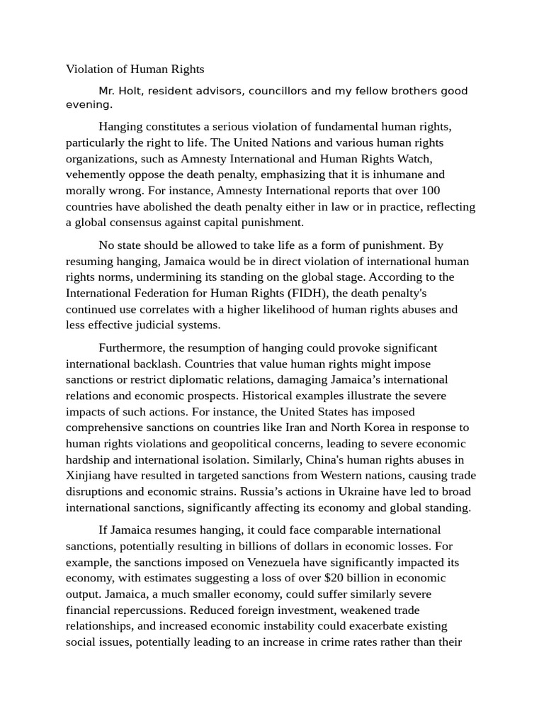 Violation of Human Rights | PDF