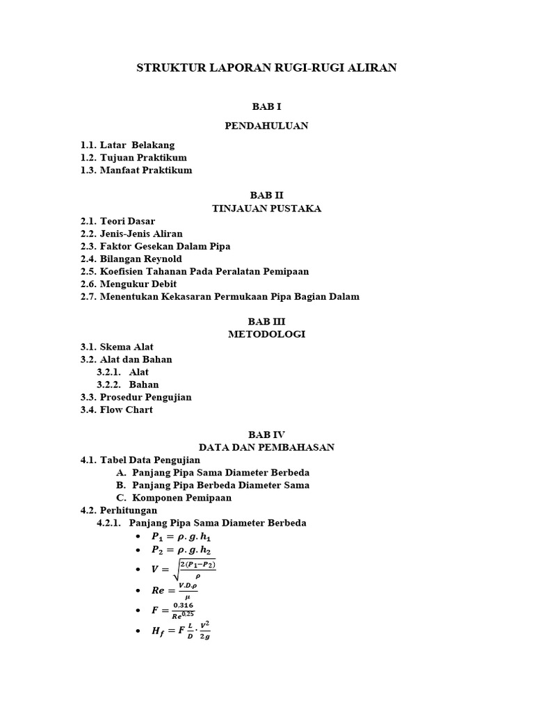 Struktur Laporan Rugi Rugi Aliran | PDF