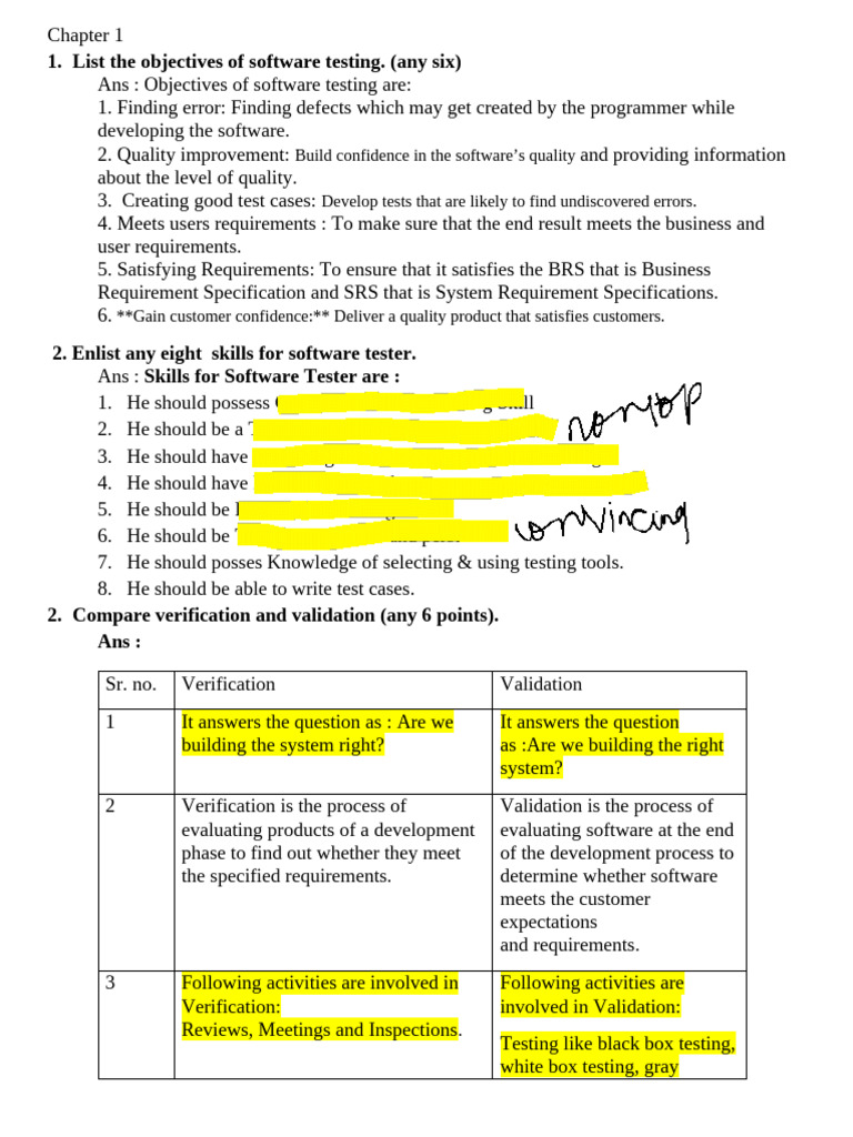 Ste Question Bank-24-25 Answers | PDF | Software Testing | Computers