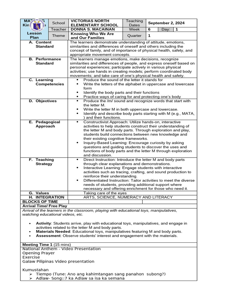 Week 6 Cot Day 1 Final | PDF | Learning | Constructivism (Philosophy Of Education)