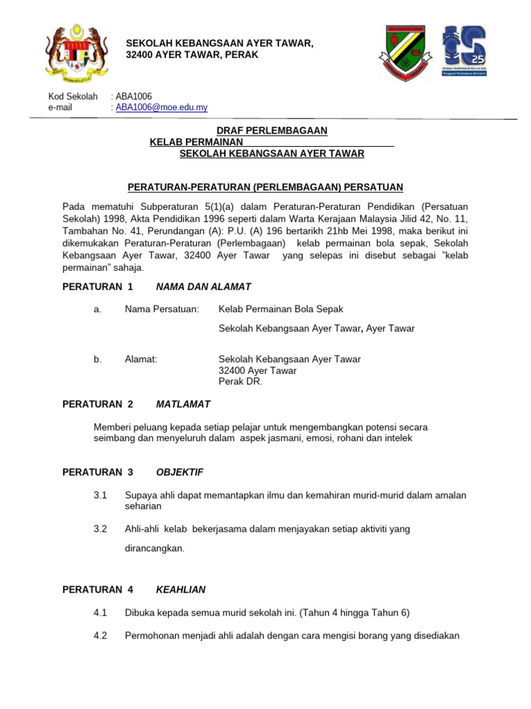 Draf Perlembagaan 2024 Rukun Negara 1 | PDF