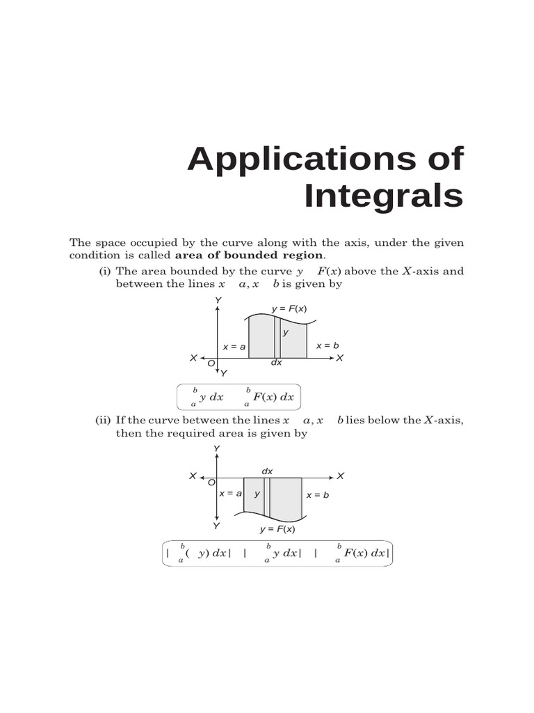 Applications of Integrals | PDF