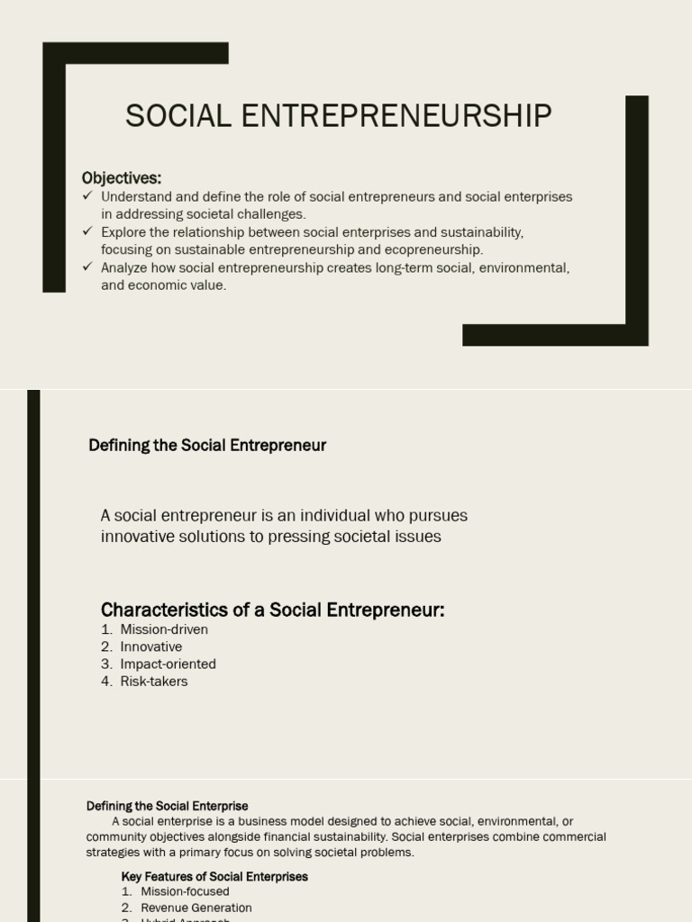 MODULE 4 Social Entrepreneurship | PDF