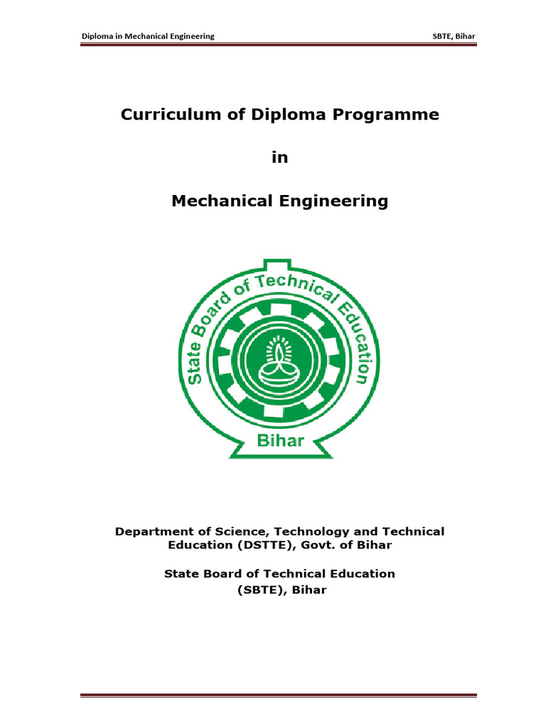 Sbte Syllabus - 25 - 1st Semester - Mechanical Engineering - From ... Sbte Syllabus - 25 - 1st Semester - Mechanical Engineering - From ...