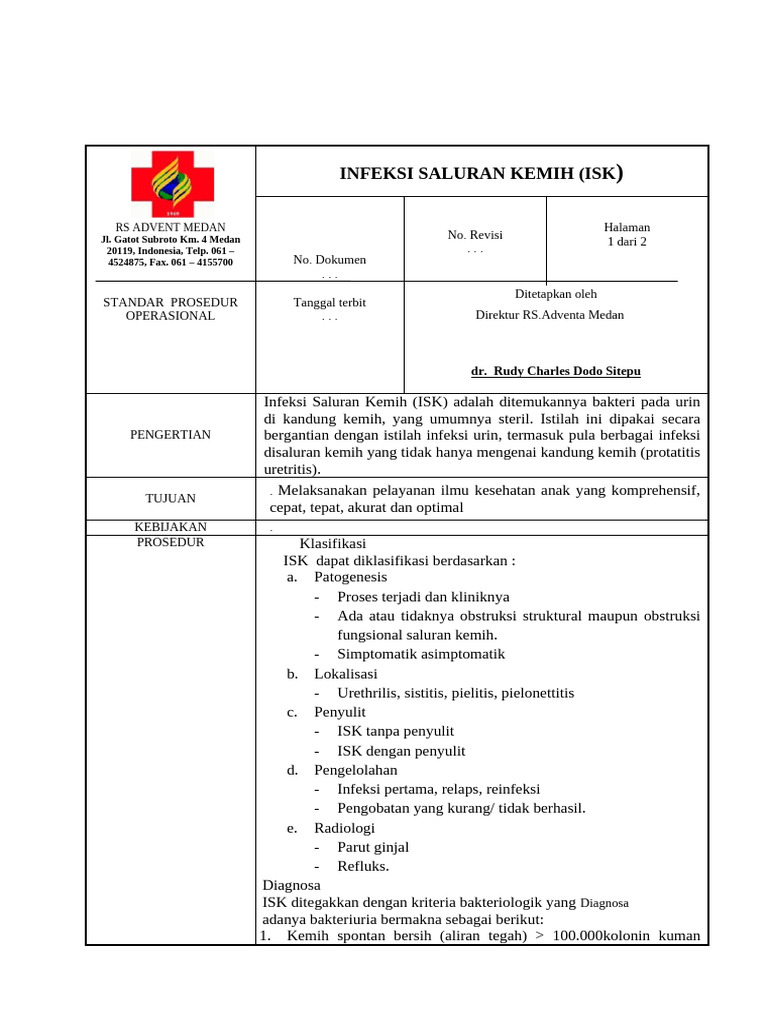 Spo Pencegahan Isk | PDF