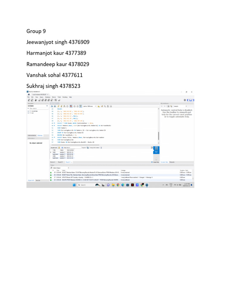 Group 9 Assignment Database | PDF
