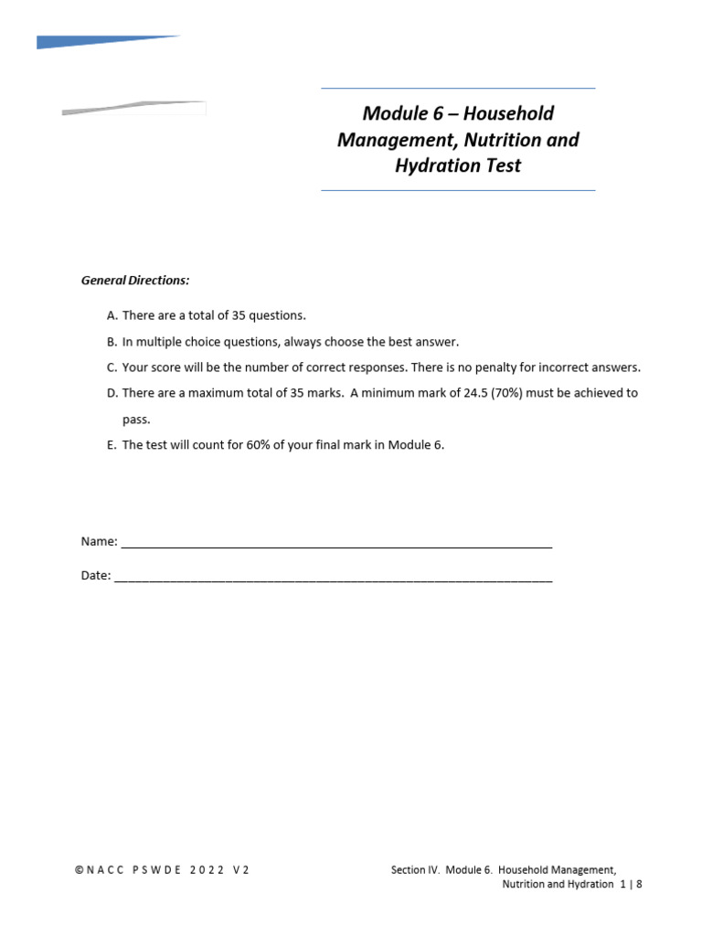 IV-7 Test - Module 6 Management | PDF