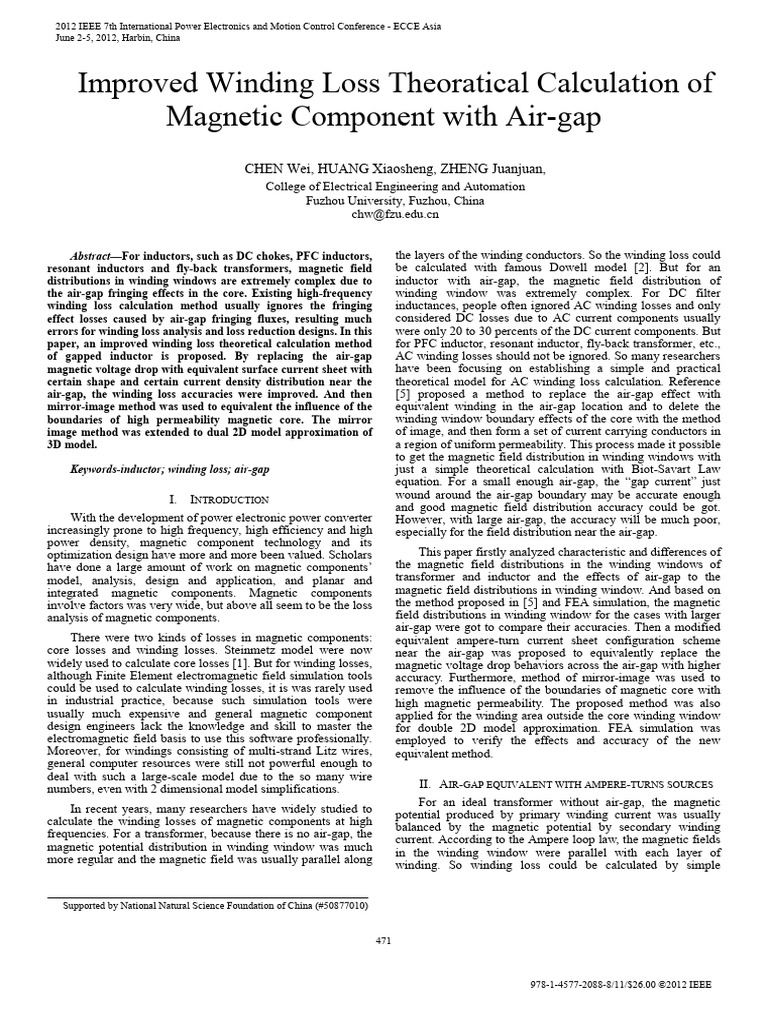 Chen2012 - Improved Winding Loss Theoratical Calculation of Magnetic ...