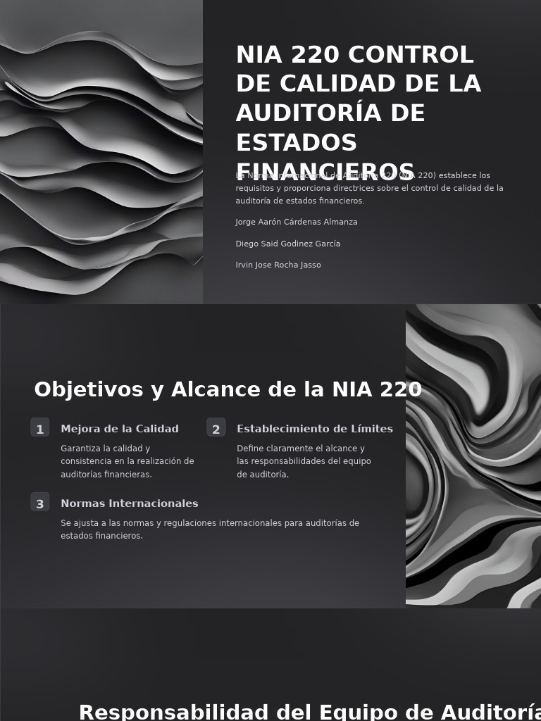 Nia 220 Control de Calidad de La Auditoria de Estados Financieros | PDF