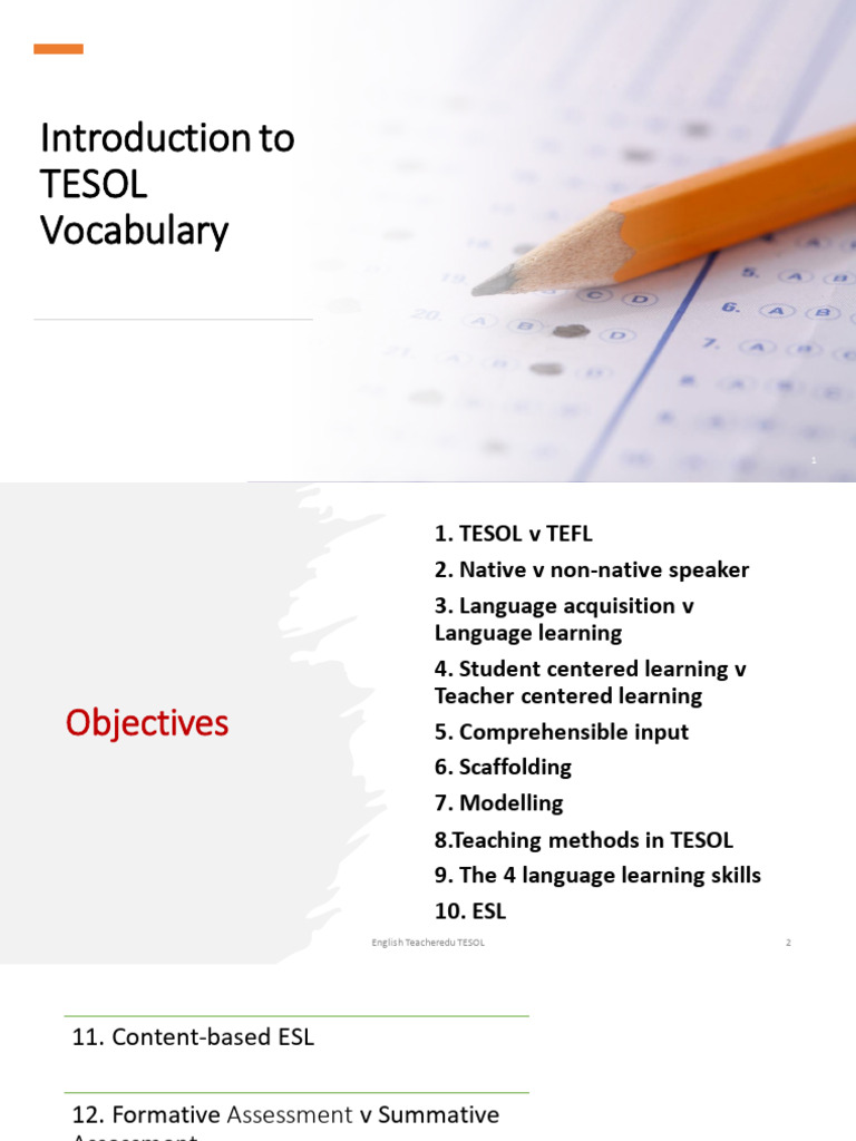 Introduction+to+TEFL+vocabulary-theory+ppt | PDF
