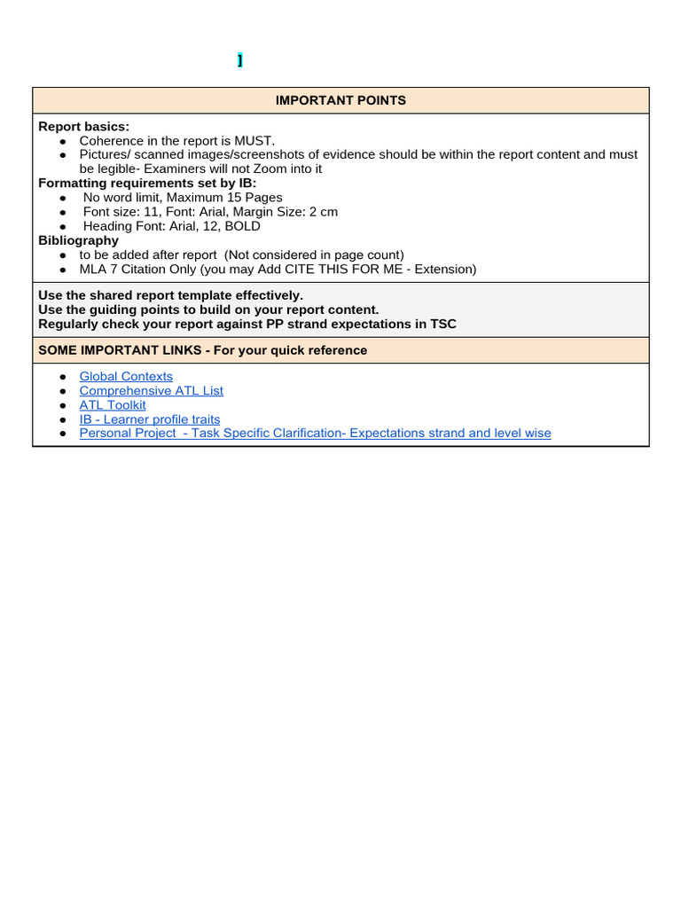 Criteria B Template | PDF | Behavior Modification | Career & Growth